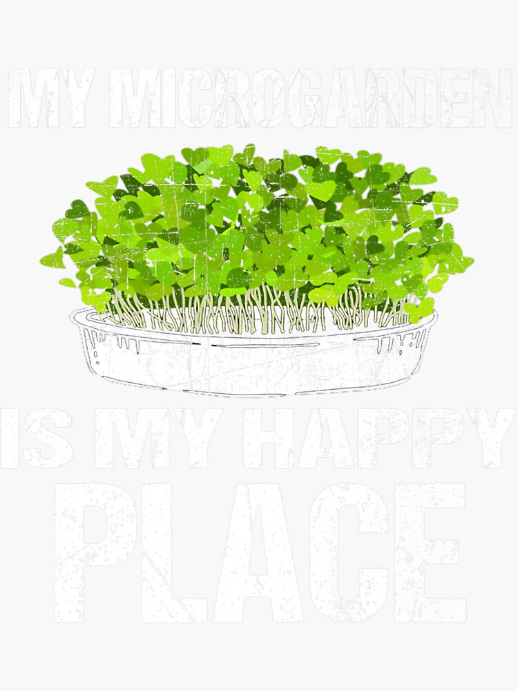 "Microgarden Funny Microgreen Farmer Gardening Lover" Sticker for Sale ...