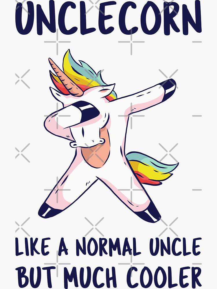 "Unclecorn II - Awesome Uncle Unicorn" Sticker by lemon-pepper | Redbubble