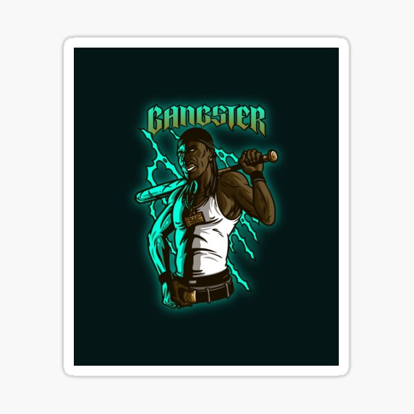 "GANGSTER" Sticker for Sale by AladdinMktgs | Redbubble