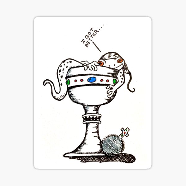 "Grail Newt" Sticker for Sale by GhoulieGardens | Redbubble