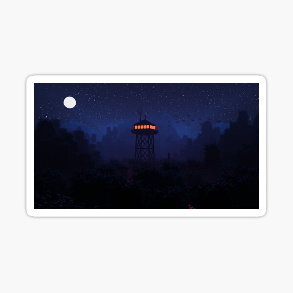"Cozy Firewatch 3D" Sticker for Sale by xdJimothy | Redbubble