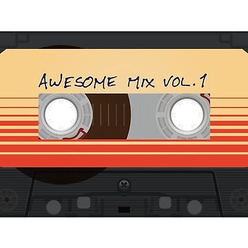 "Awesome Mix Vol. 1" Sticker for Sale by whaleofatime | Redbubble
