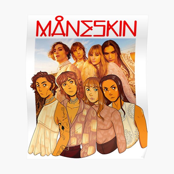 "Maneskin Draw Maneskin " Poster for Sale by KgieHogze | Redbubble