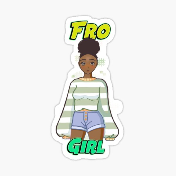 "Fro Girl" Sticker for Sale by Knottygirl | Redbubble