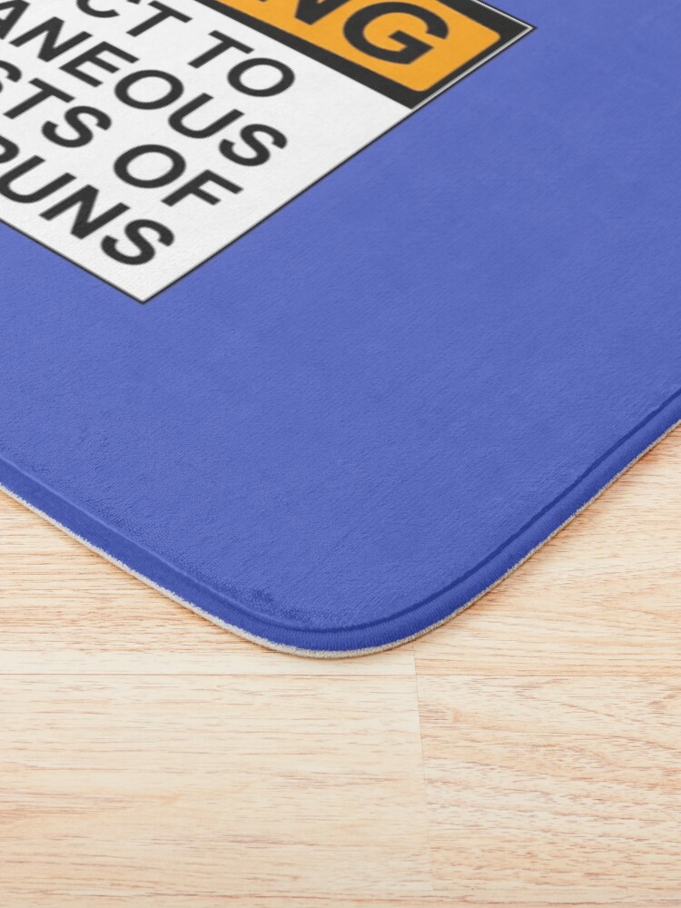 WARNING: SUBJECT TO SPONTANEOUS OUTBURSTS OF TERRIBLE PUNS | Bath Mat ...