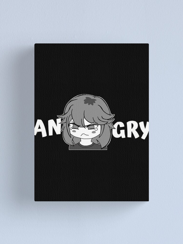 "Funny Manga Angry Pout Face Little Girl Cute Chibi Meme " Canvas Print ...