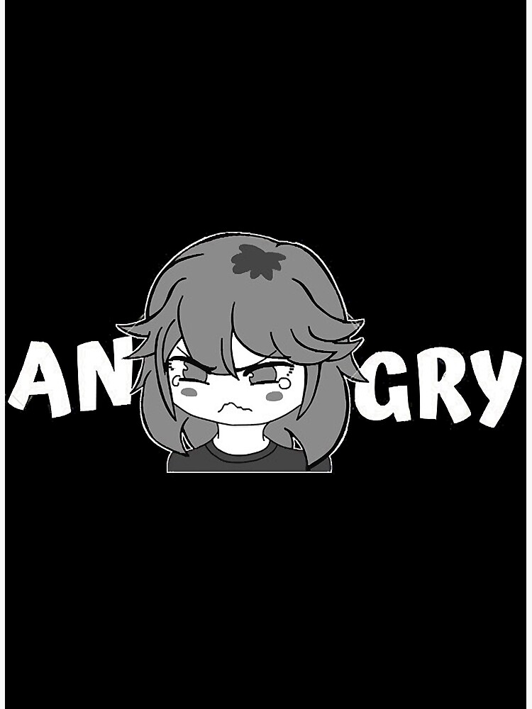 "Funny Manga Angry Pout Face Little Girl Cute Chibi Meme " Canvas Print ...
