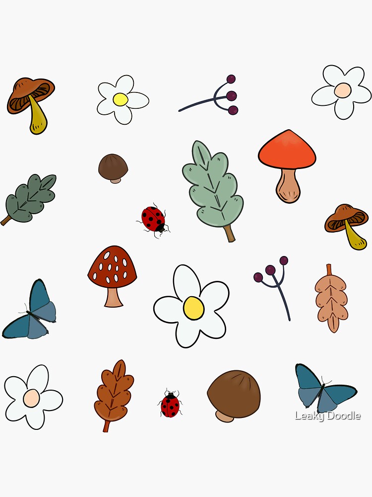 "Forestcore Sticker Pack" Sticker for Sale by LeakyPlays | Redbubble