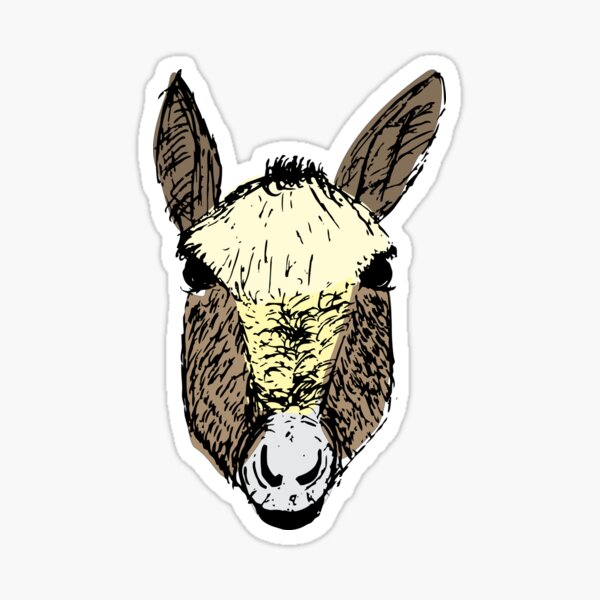 "Donkey head" Sticker for Sale by keckza24 | Redbubble