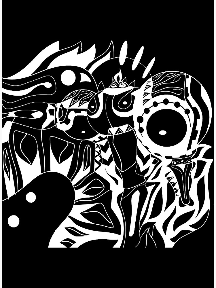 "dark shadow alien samurai ecopop " Poster by ahgurske | Redbubble