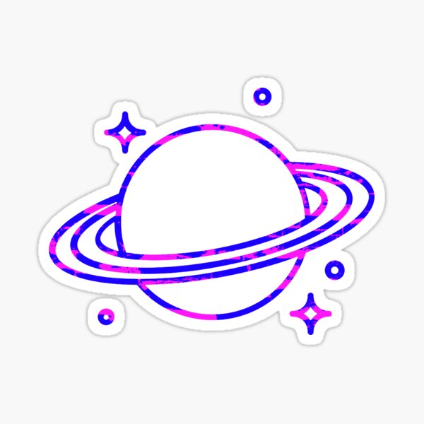 "Saturn Outline" Sticker for Sale by MacroPatterns | Redbubble