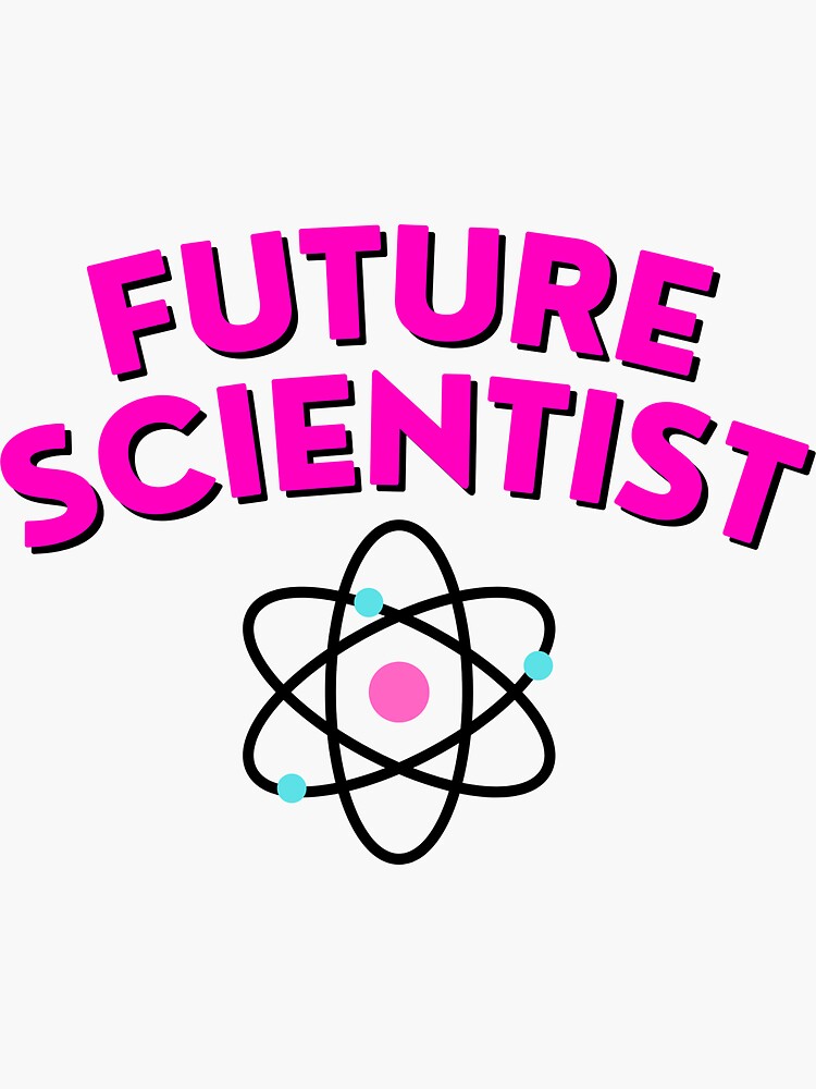 "Future Scientist Cute Pink" Sticker for Sale by Figure1Designs | Redbubble