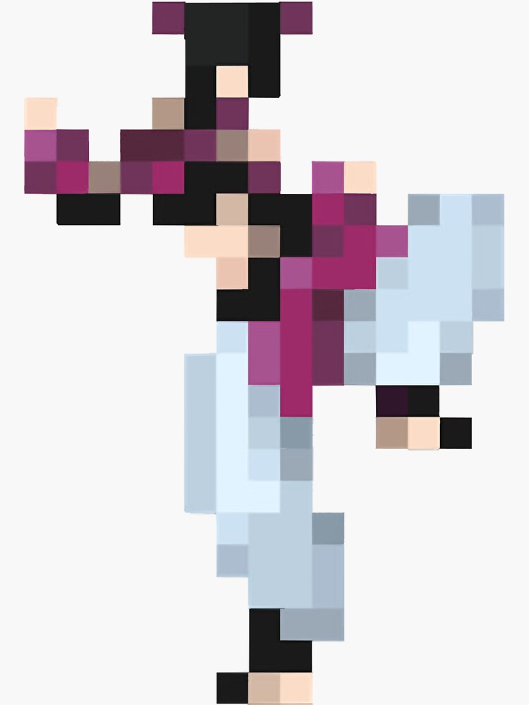 "Juri Han low-res pixelart " Sticker for Sale by marlineseu | Redbubble