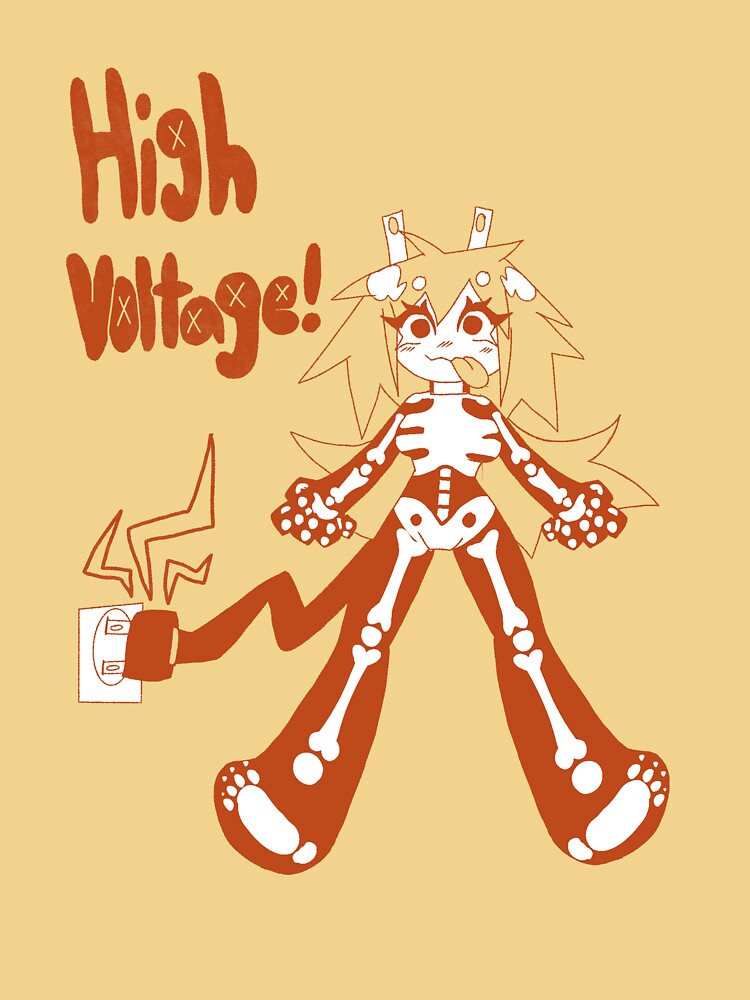 "High voltage girl" Sticker for Sale by Ordinarycolors | Redbubble