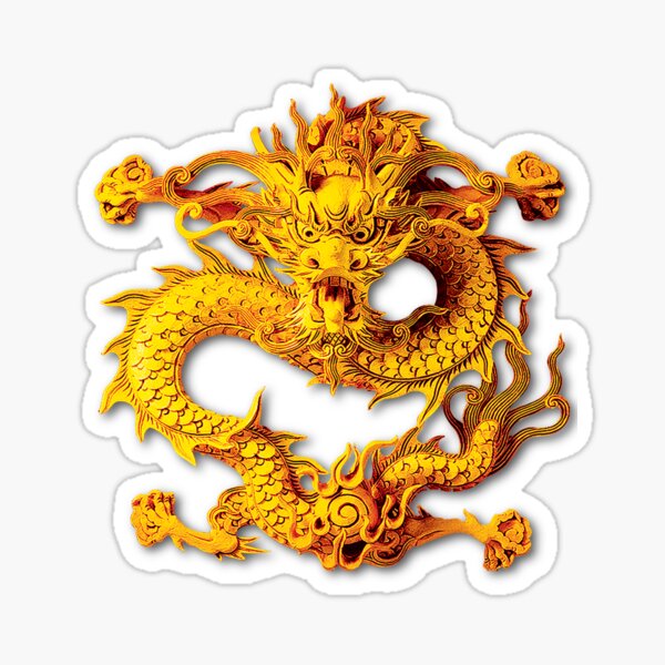 "Dragon | Yellow Dragon" Sticker for Sale by YI-Creations | Redbubble