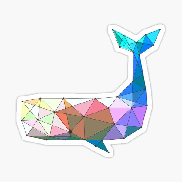 "Geometric Whale" Sticker for Sale by sanashibata | Redbubble