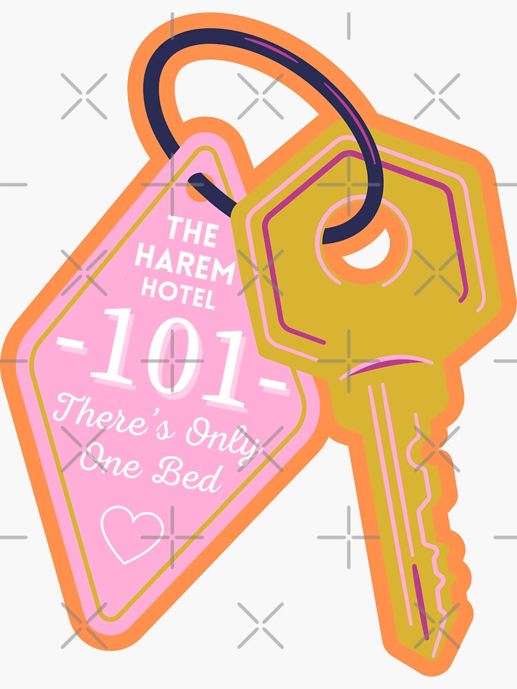"The Harem Hotel Key - There's Only One Bed " Sticker for Sale by ...