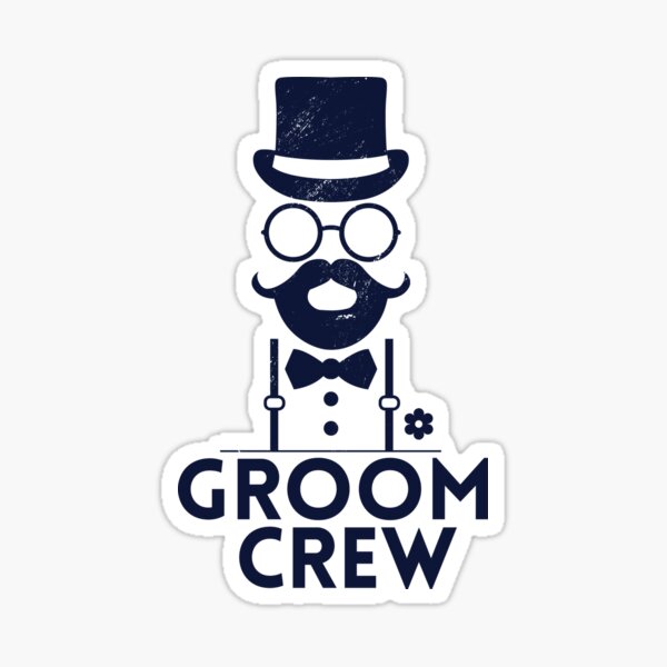 "Groom Crew is Here" Sticker for Sale by Ionway | Redbubble