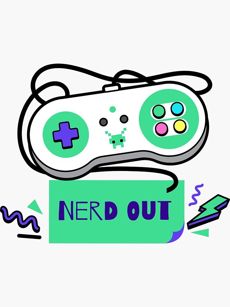 "Gamer Nerd Out" Sticker by Avonics | Redbubble