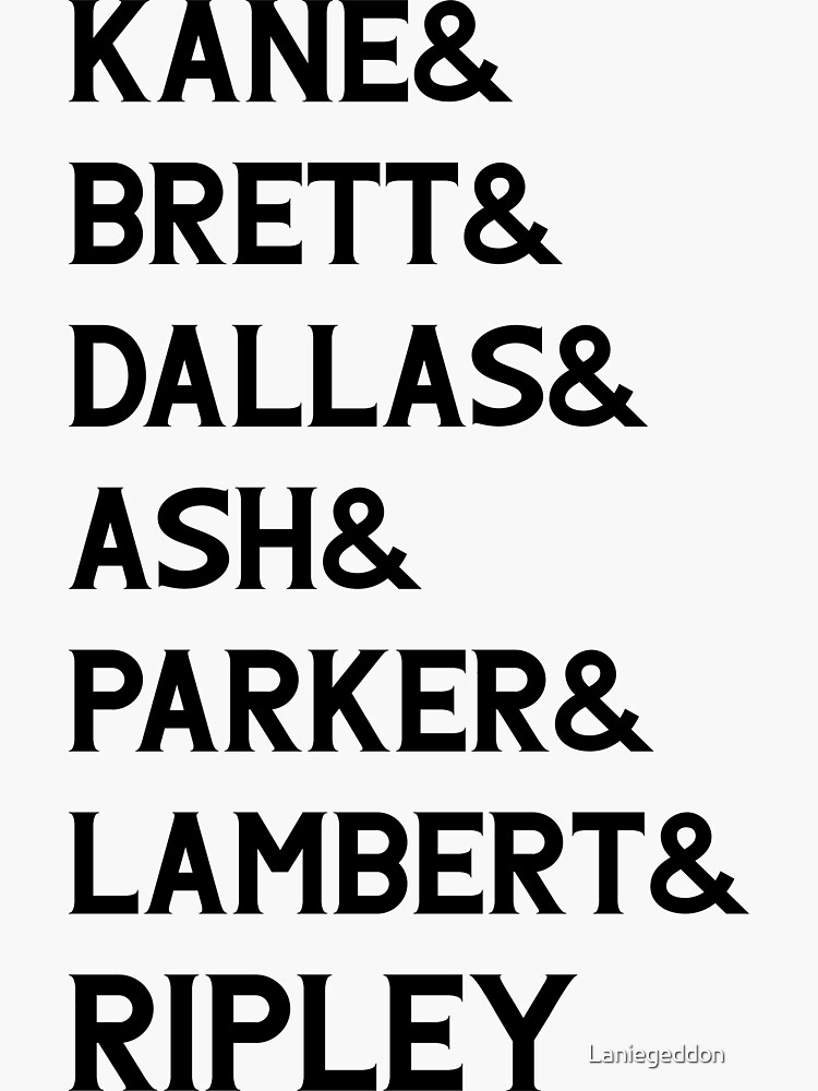 Pegatina «Nombres de películas alienígenas en orden de desaparición» de ...