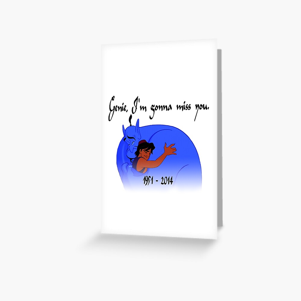 Tarjetas de felicitación «RIP Robin Williams - Genie, te vamos a ...