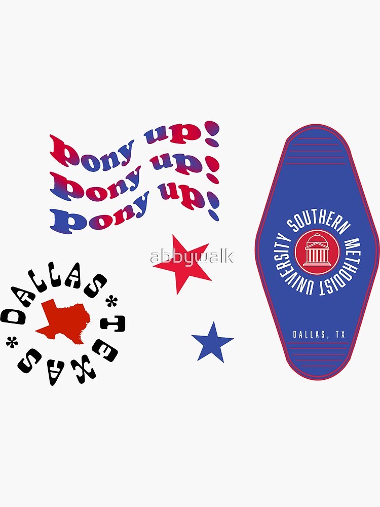"dallas sticker pack " Sticker for Sale by abbywalk | Redbubble