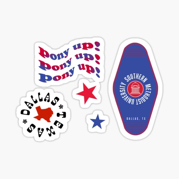 "dallas sticker pack " Sticker for Sale by abbywalk | Redbubble