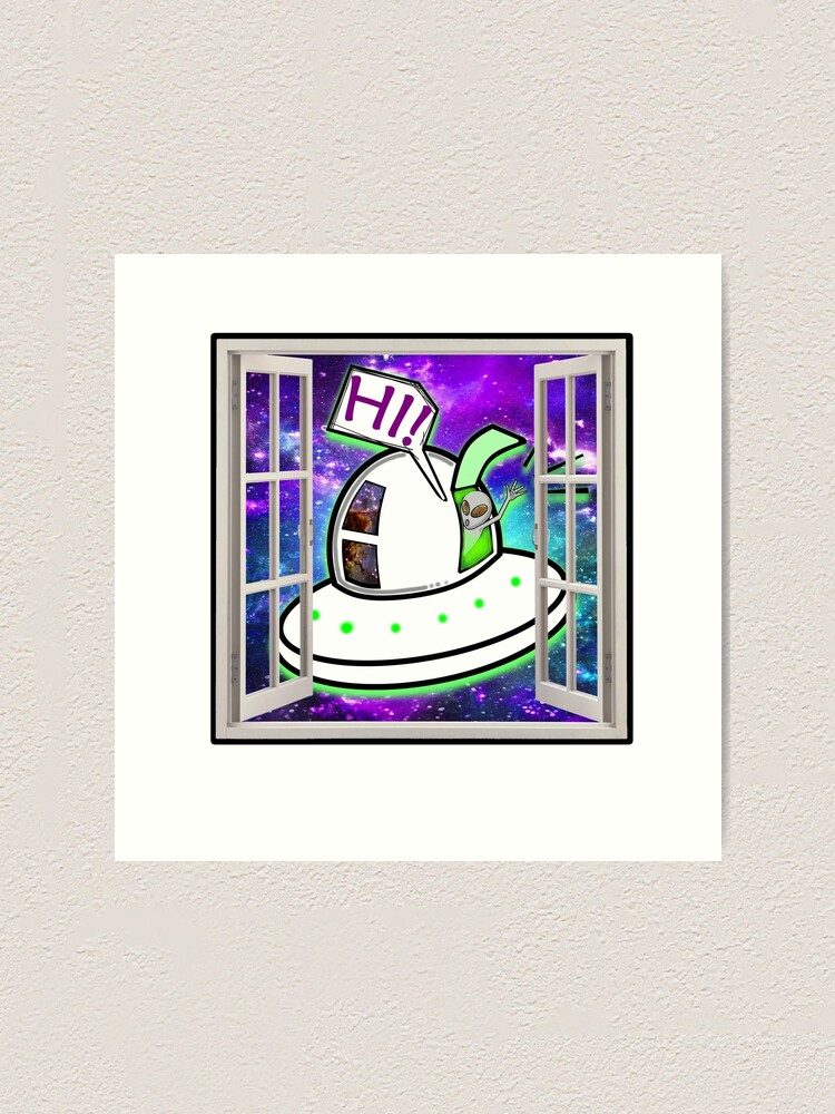 "ufo through my window" Art Print for Sale by zer0-cu4tro | Redbubble