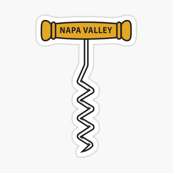 "Napa Valley Corkscrew" Sticker for Sale by andyberry | Redbubble