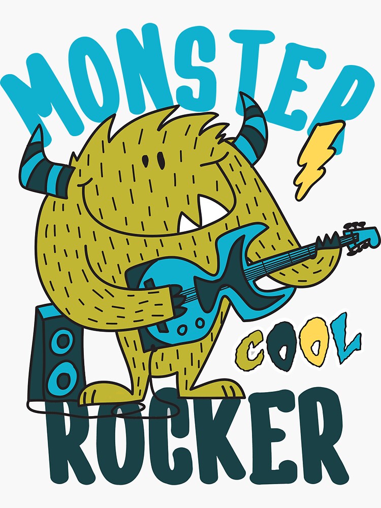 "MONSTER ROCKER STICKER" Sticker for Sale by STICKERAGENT007 | Redbubble
