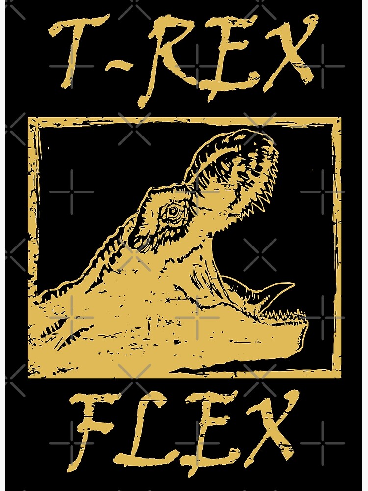 "T-Rex Flex Dino Distressed Retro Yellow" Poster for Sale by Ebayson74 ...