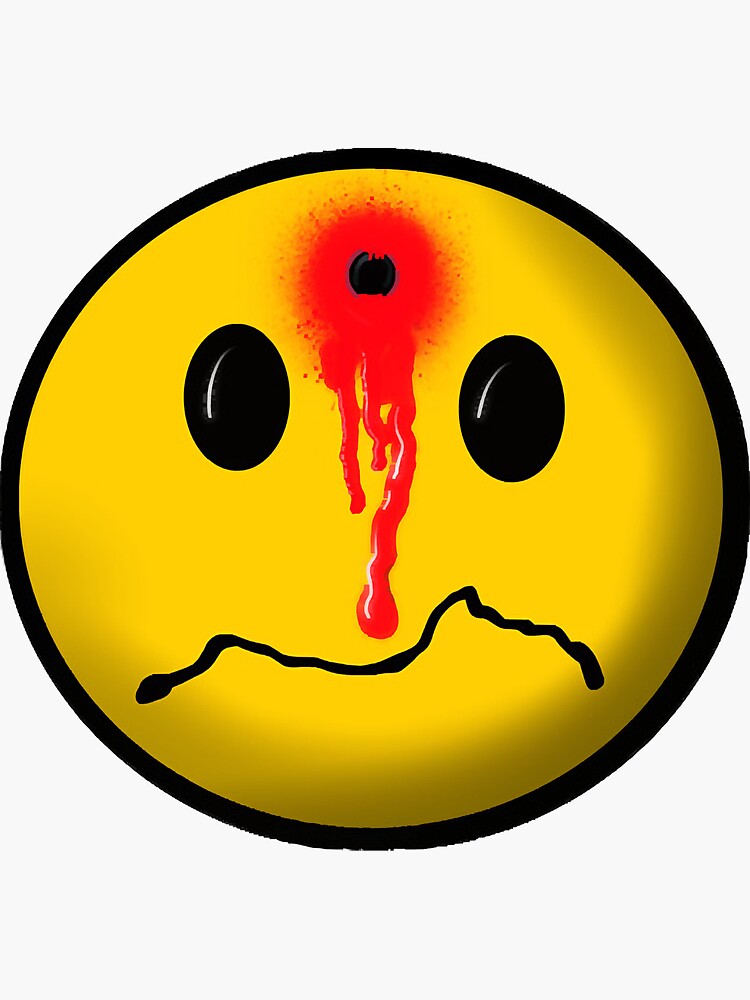 "Bloody shot emoji smiley " Sticker for Sale by WinesickleS | Redbubble