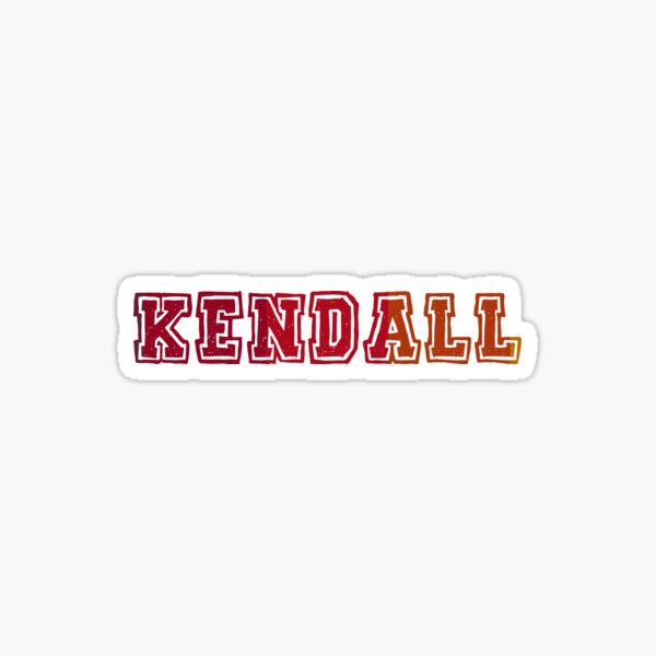 "KENDALL" Sticker for Sale by ruviogevio | Redbubble