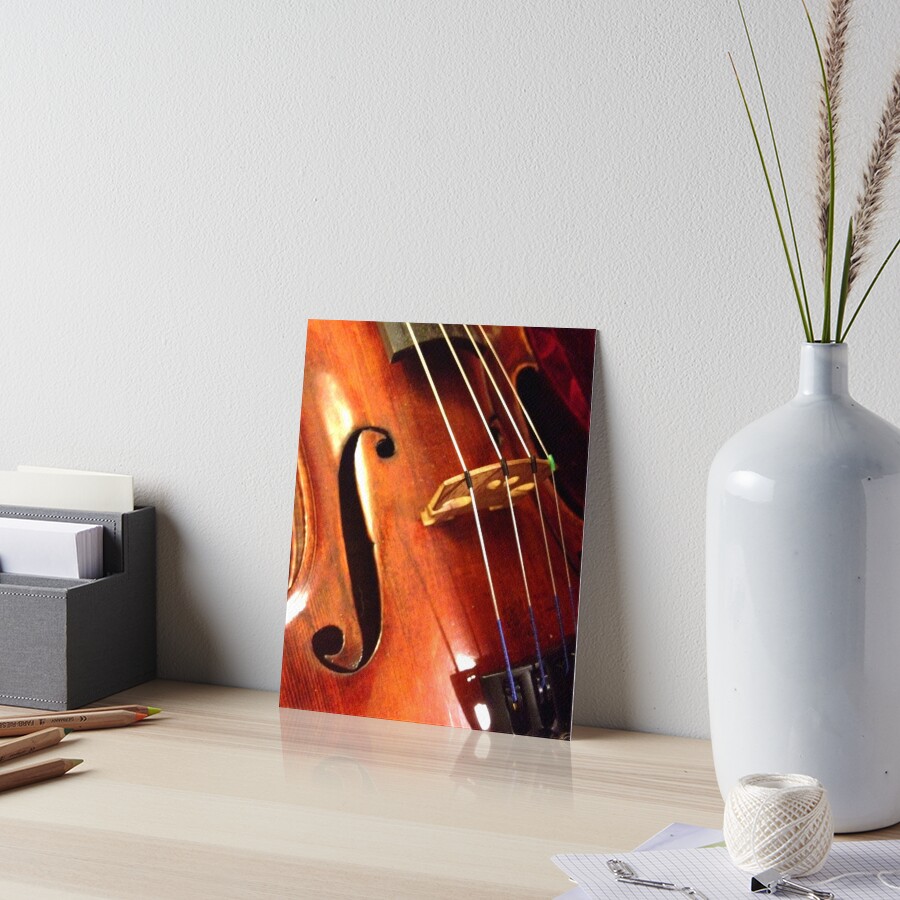 "Violin Orchestral Musical Wooden Stringed Instrument" Art Board Print ...