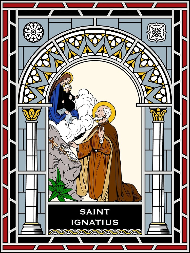 "ST IGNATIUS under STAINED GLASS" Poster by CatholicSaints | Redbubble