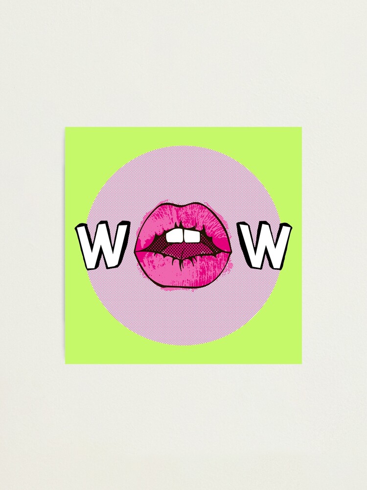 "WOW Sexy Lips - Pop Art" Photographic Print for Sale by Scubedesign ...
