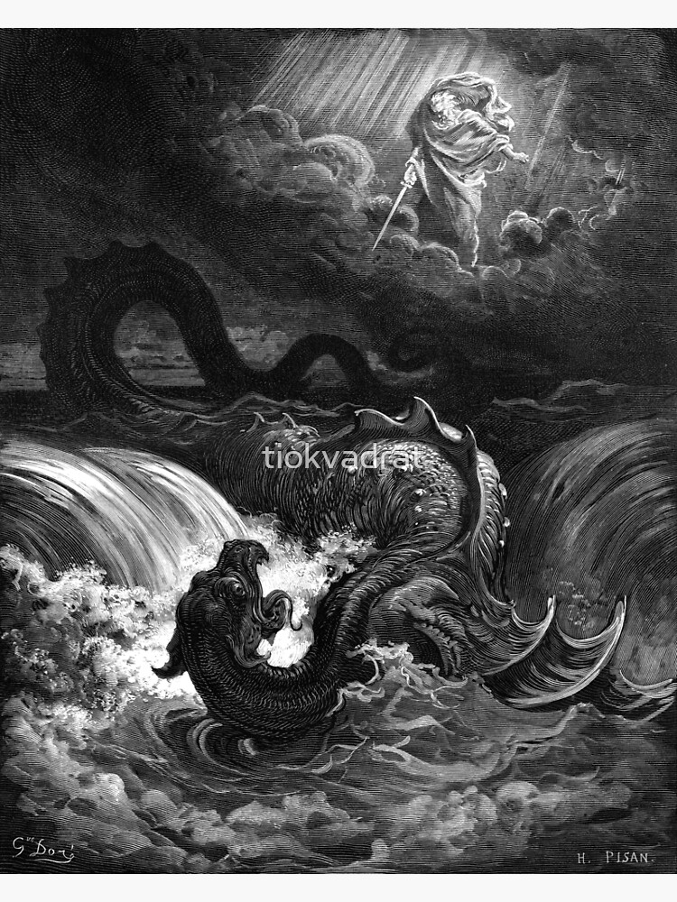 Enhanced High Res Gustave Doré Destruction of Leviathan 1866 Premium ...
