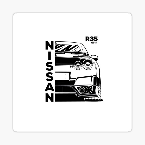 "A Nissan GT-R R35" Sticker for Sale by Mohamedkh810 | Redbubble