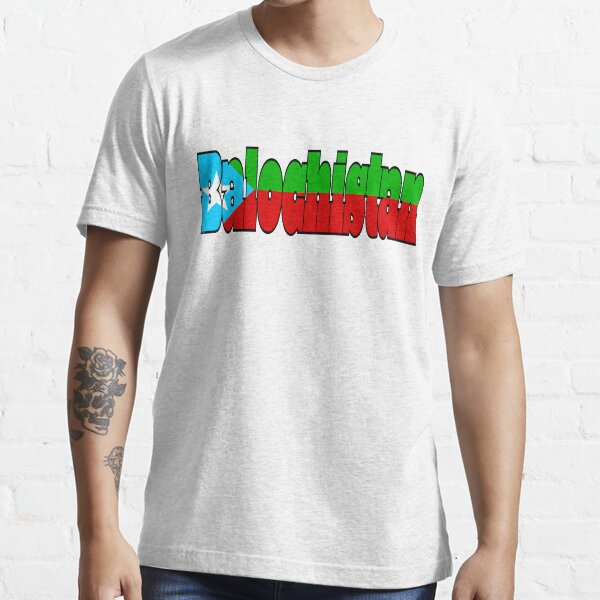 "Balochistan Font with Baloch Flag" T-shirt for Sale by Havocgirl ...