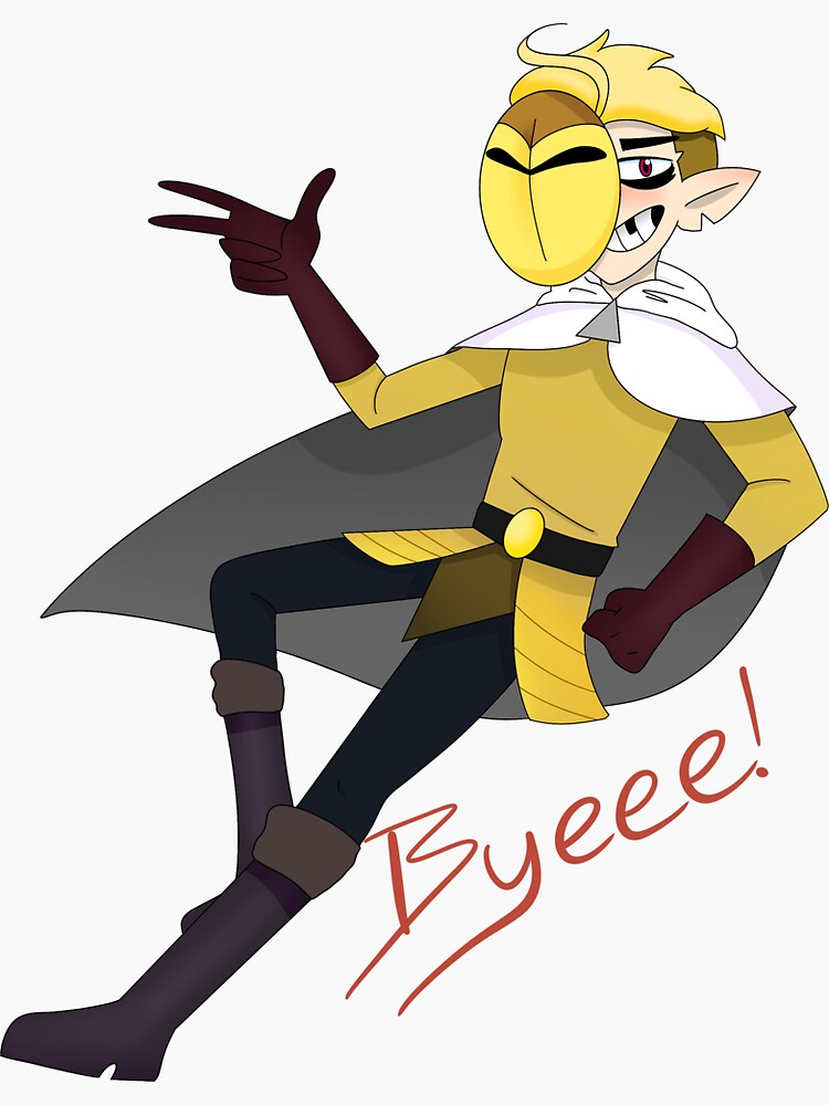 "Golden guard hunter BYEEEEE" Sticker for Sale by AxolotlArtist32 ...