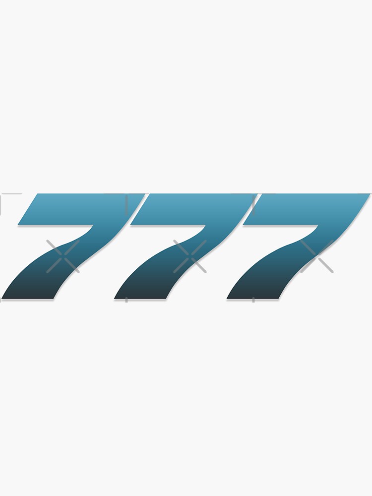 "777" Sticker for Sale by Joel-Designs | Redbubble