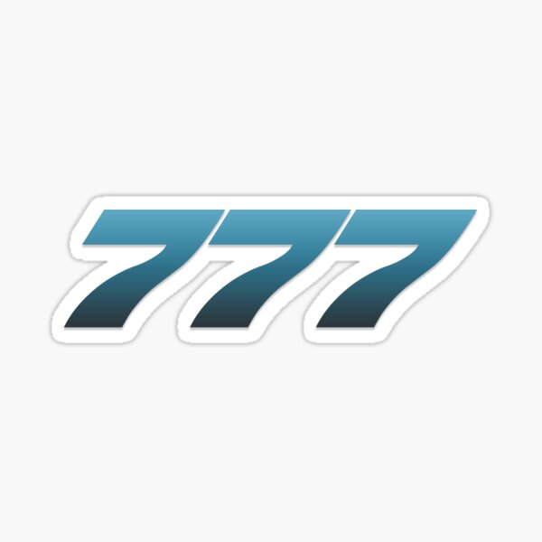 "777" Sticker for Sale by Joel-Designs | Redbubble