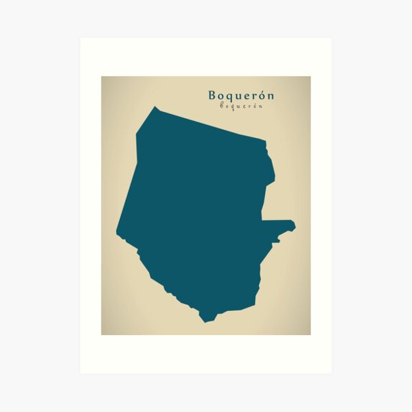 Lámina artística «Mapa moderno - mapa de la región de Boquerón Paraguay ...