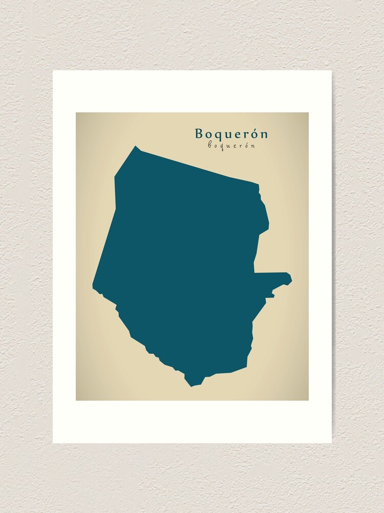 Lámina artística «Mapa moderno - mapa de la región de Boquerón Paraguay ...