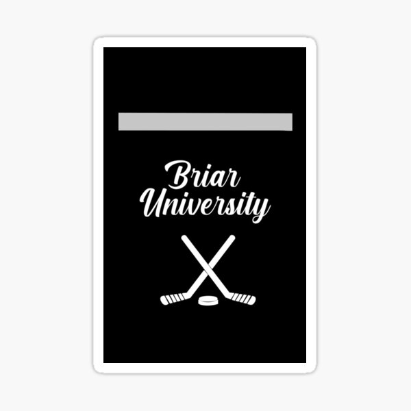 "Black and White reverse Briar University" Sticker for Sale by ...