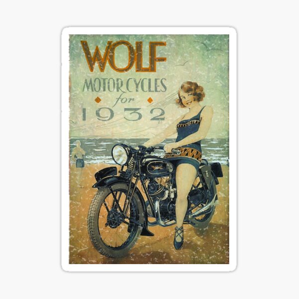"Wolf Motorcycles " Sticker for Sale by kinHartleigh | Redbubble