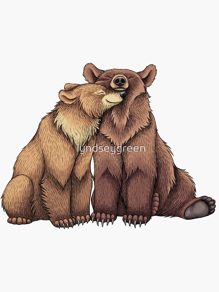 "Bear Couple" Sticker for Sale by lyndseygreen | Redbubble