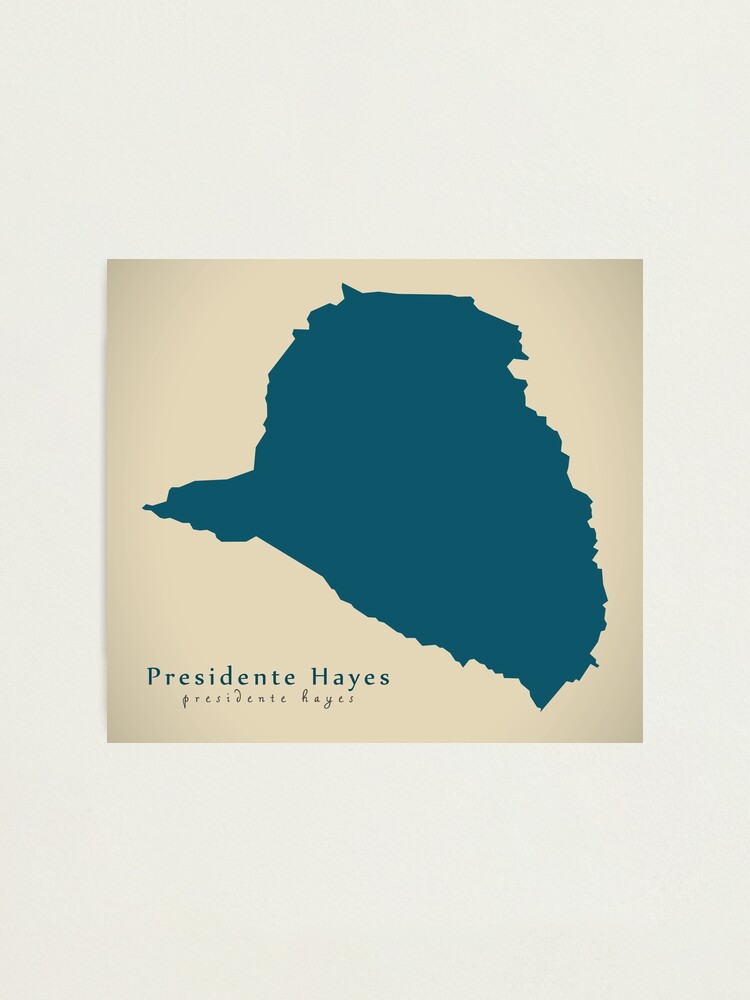 Lámina fotográfica «Mapa moderno - Mapa del departamento de Presidente ...
