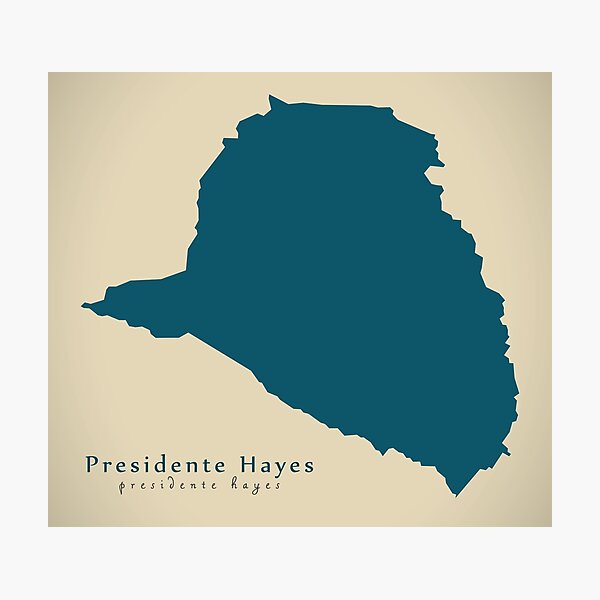 Lámina fotográfica «Mapa moderno - Mapa del departamento de Presidente ...