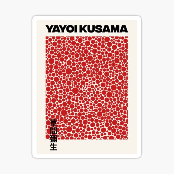 "Yayoi Kusama Red Dots Exhibition Wall Art Design, Art Print Canvas ...